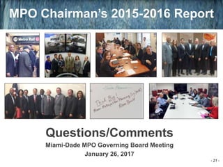 MPO Chairman's 2015-2016 Report | PPT | Free Download