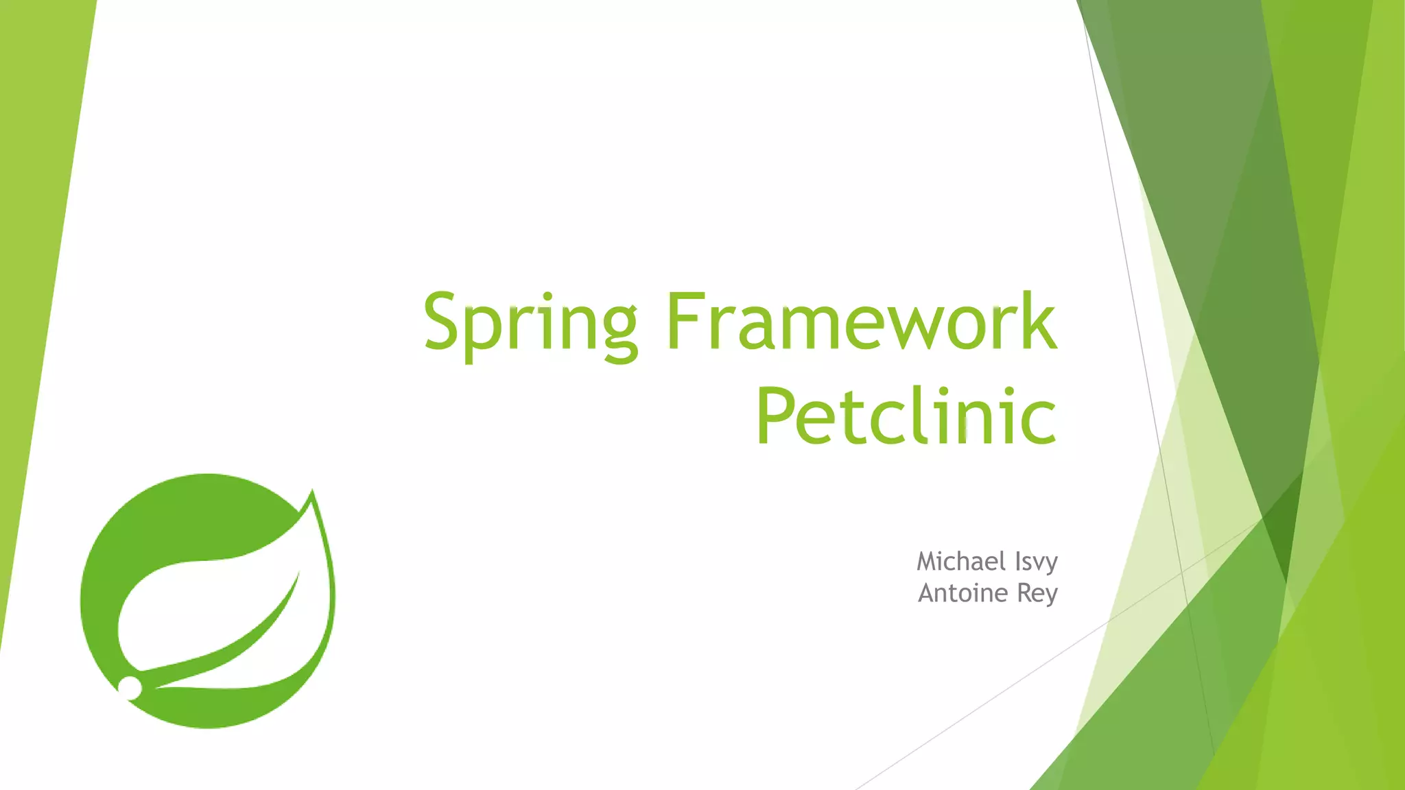 Spring Framework Petclinic sample application | PPTX