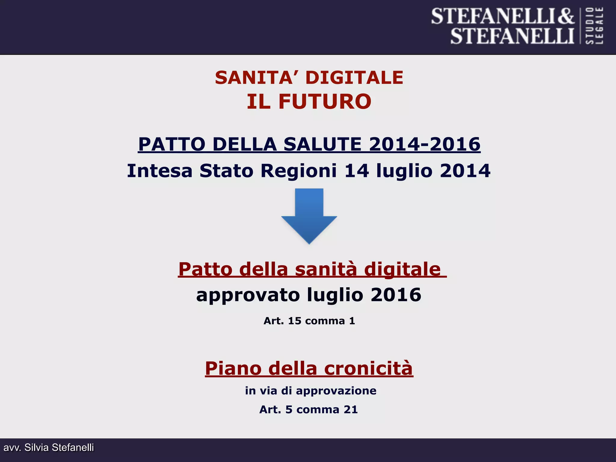 Sanita' digitale e rischio sanitario | PPT
