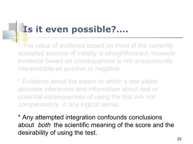 Validation of Score Meaning and Justification of a Score Use: A ...
