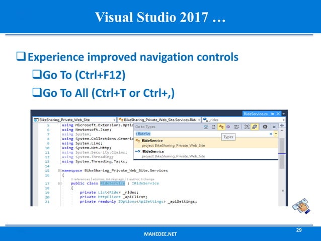 Increasing productivity using visual studio 2017 | PPT