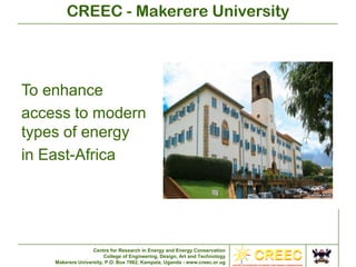The Centre for Research in Energy and Energy Conservation (CREEC) from ...