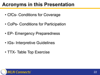 CMS Emergency Preparedness Rule | PDF