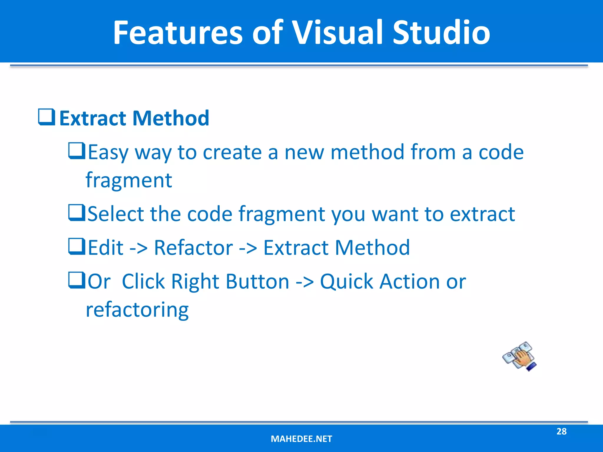 Exciting features in visual studio 2017 | PPSX | Operating Systems | Computer Software and ...