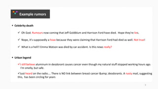 AI-based rumor & fake news detection algorithm on Twitter | PPT