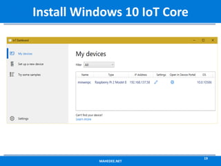Introduction to Windows 10 IoT Core | PPTX