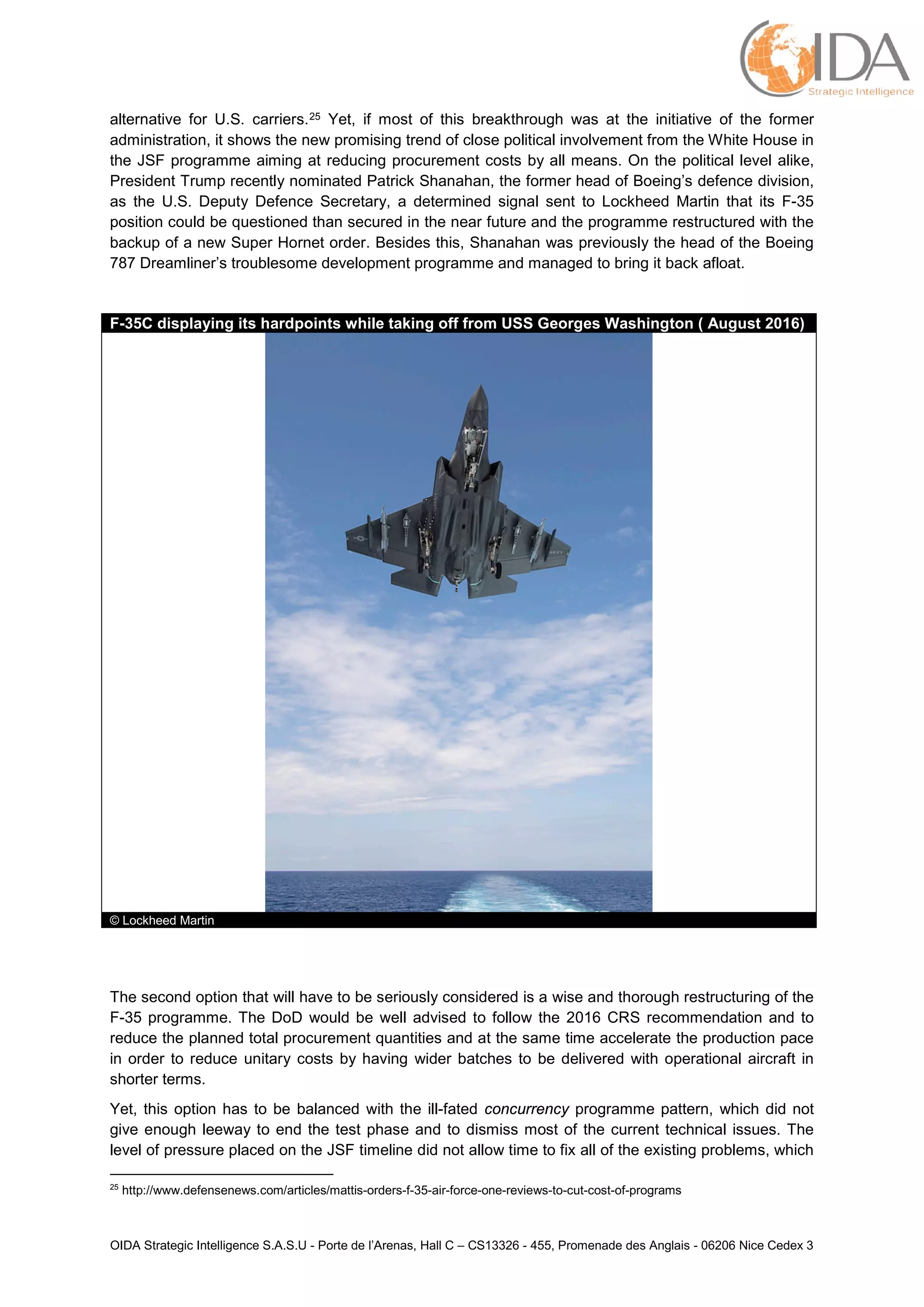 Programme Analysis - JSF F-35 from Lockheed Martin | PDF