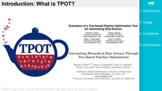 TPOT: The data science assistant | PPTX
