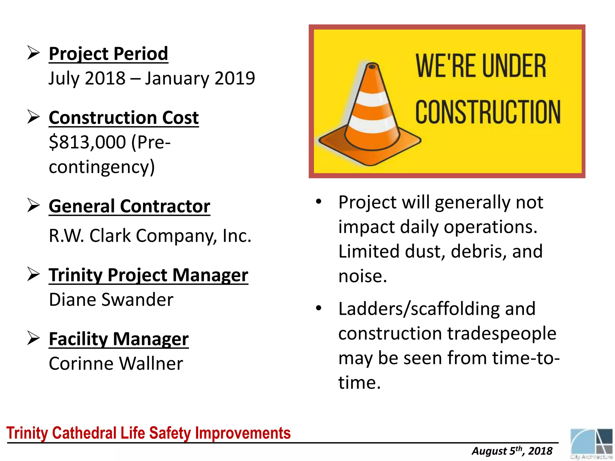 Trinity Cathedral Life Safety Improvement Projects | PPTX