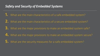 5 Things to Know about Safety and Security of Embedded Systems | PDF