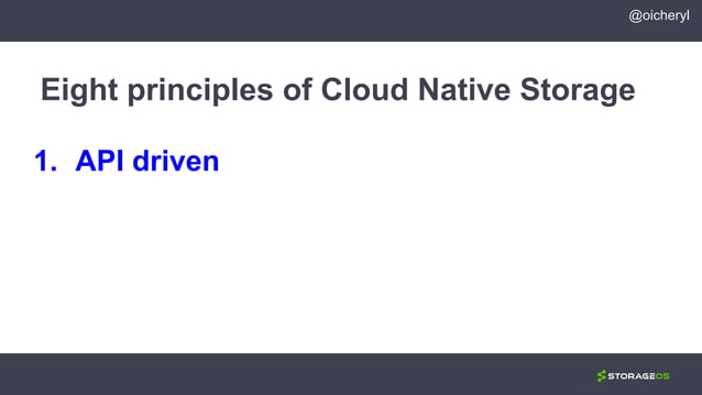 Eight principles of cloud native storage | PPT