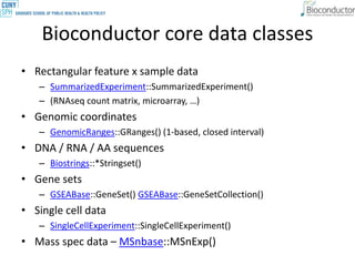 Multi-omics infrastructure and data for R/Bioconductor | PPT
