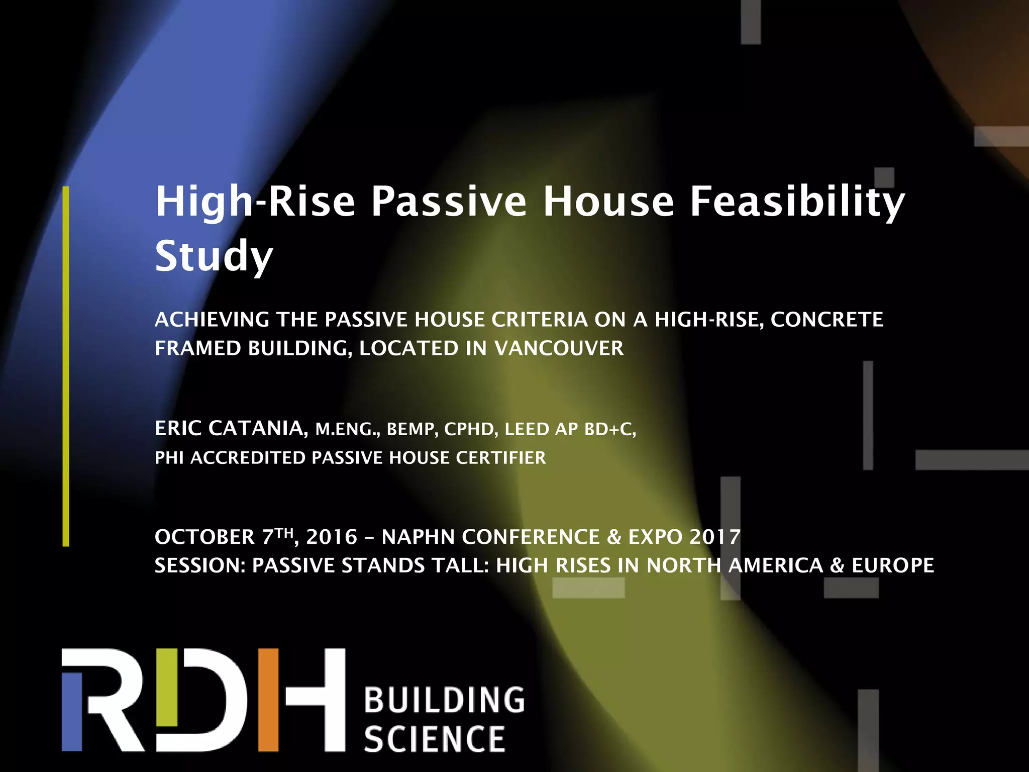 High-Rise Passive House Feasibility Study | PPTX