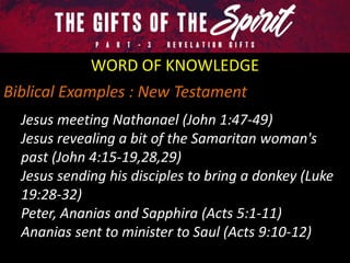 Part-3: The Gifts of the Spirit : Revelation Gifts | PPTX