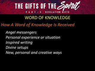 Part-3: The Gifts of the Spirit : Revelation Gifts | PPT