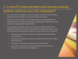 10 Frequently asked Questions about Safe Train Control System menTCS | PDF | Operating Systems ...