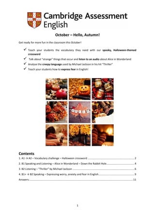 October activities – Hello, Autumn! | PDF