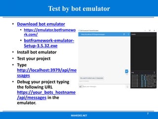 Chatbot development with Microsoft Bot Framework and LUIS | PPT
