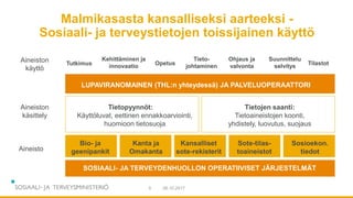 Sosiaali- ja terveystietojen toissijainen käyttö | PPTX
