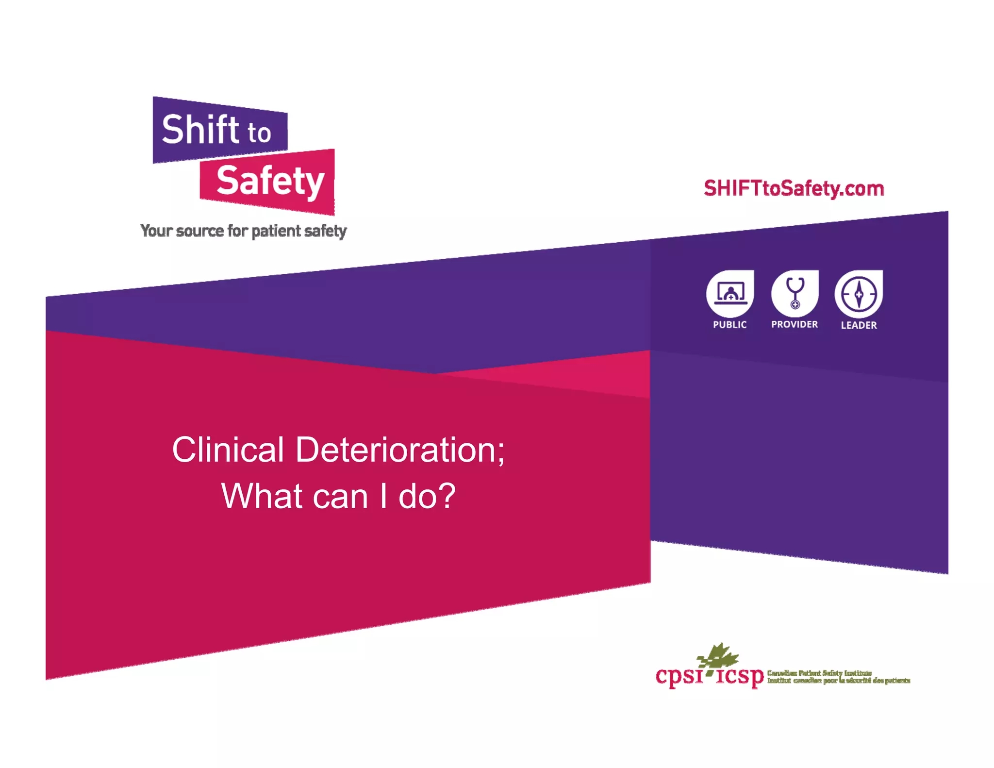 Clinical deterioration: what can I do? | PDF