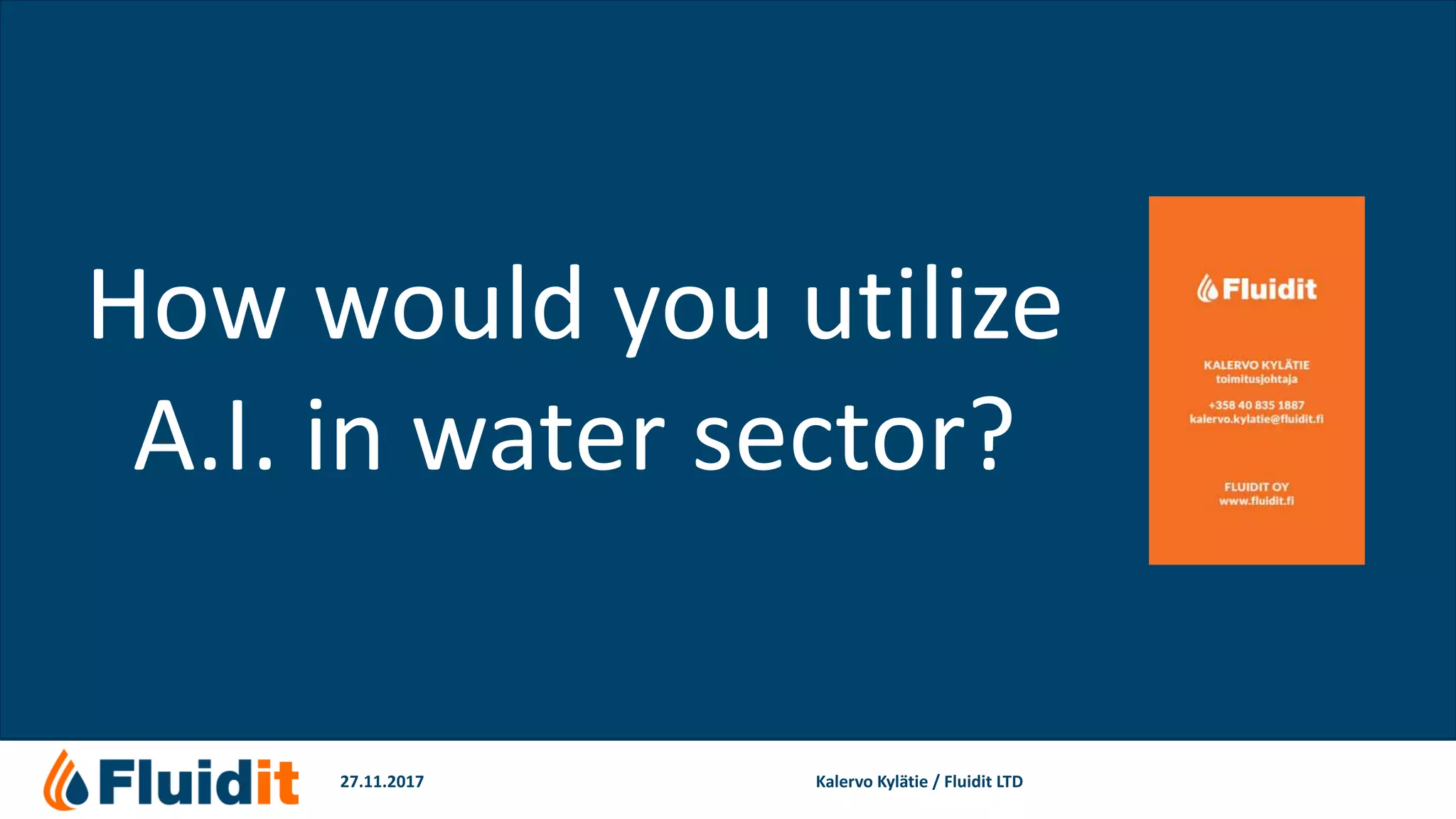 AI in water sector | PPTX