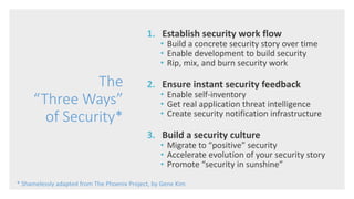 2017-11 Three Ways of Security - OWASP London | PPT