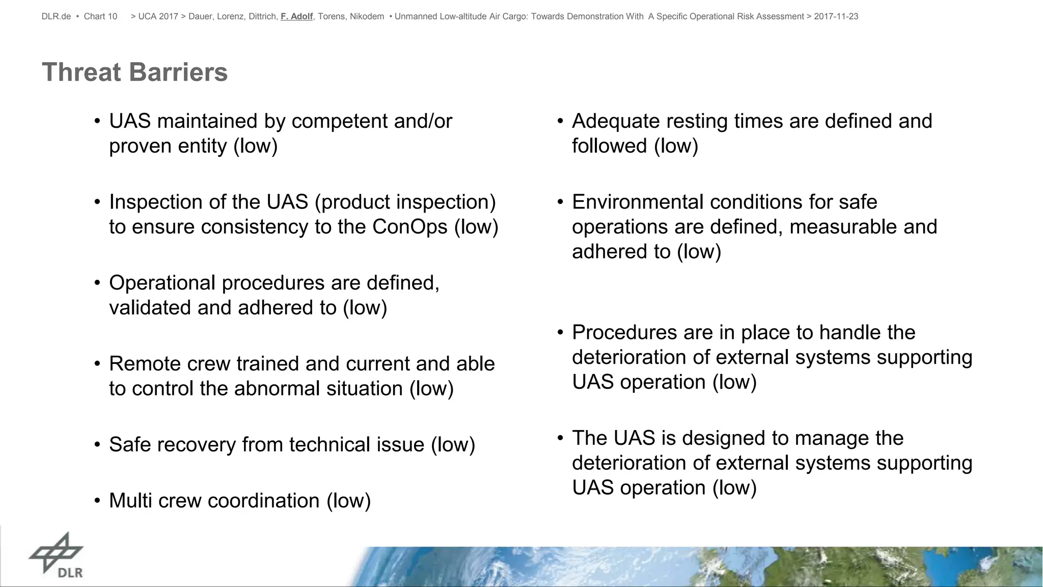 Unmanned Low-altitude Air Cargo, Towards Demonstration With A Specific ...