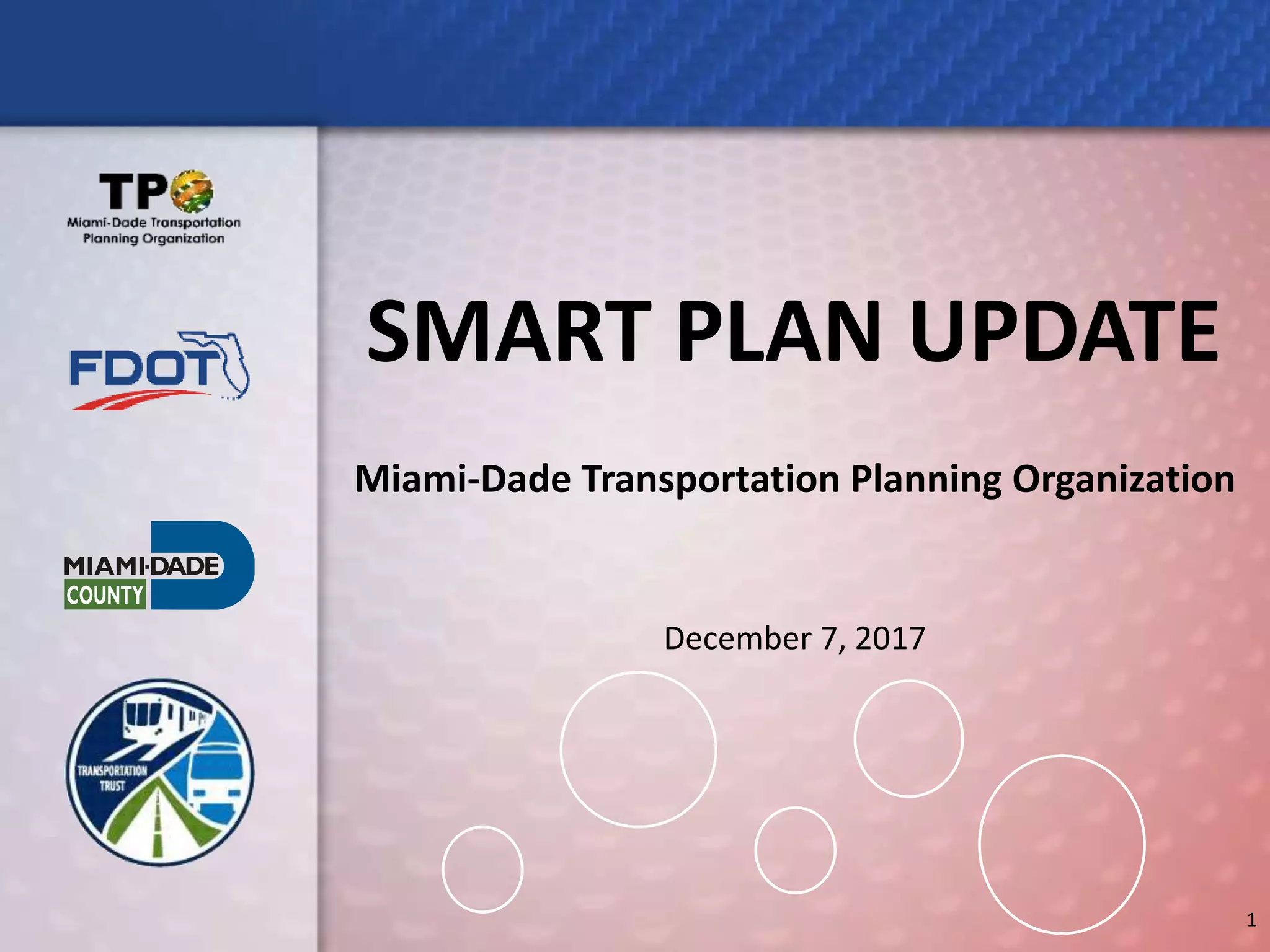SMART Plan Corridors' PD&Es Update | PPTX