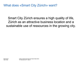 Smart City Zürich and Open Data Zürich | PPTX