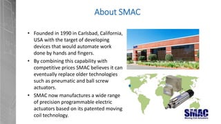 Eject Divert Sort with SMAC Moving Coil Actuators | PPTX