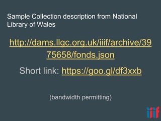Introduction to the IIIF Presentation API (@SWIB17) | PPT
