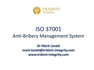 ISO 37001 Anti-Bribery Management System | PDF