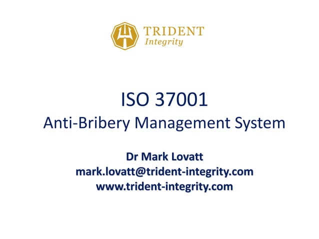 ISO 37001 Anti-Bribery Management System | PDF