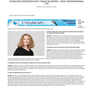 Five minutes interview with Tanja Schaffer | PDF
