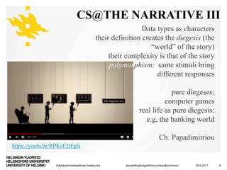 digital storytelling & the narrative & computing education | PPT