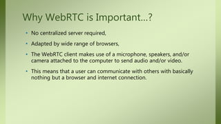 Intro to WebRTC | PPTX