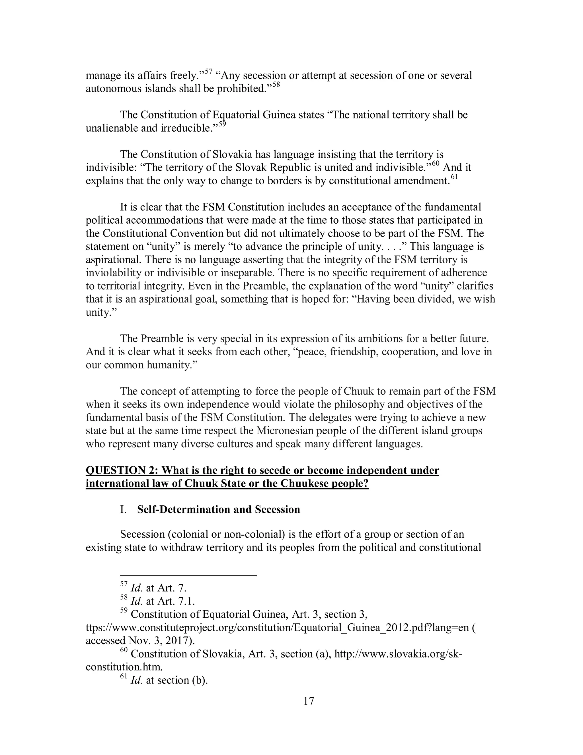 Chuuk Secession Draft Legal Analysis | PDF