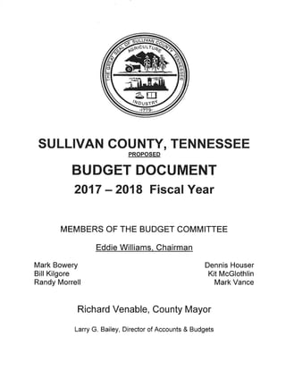 Sullivan County Proposed Budget Document 2017-2018 | PDF