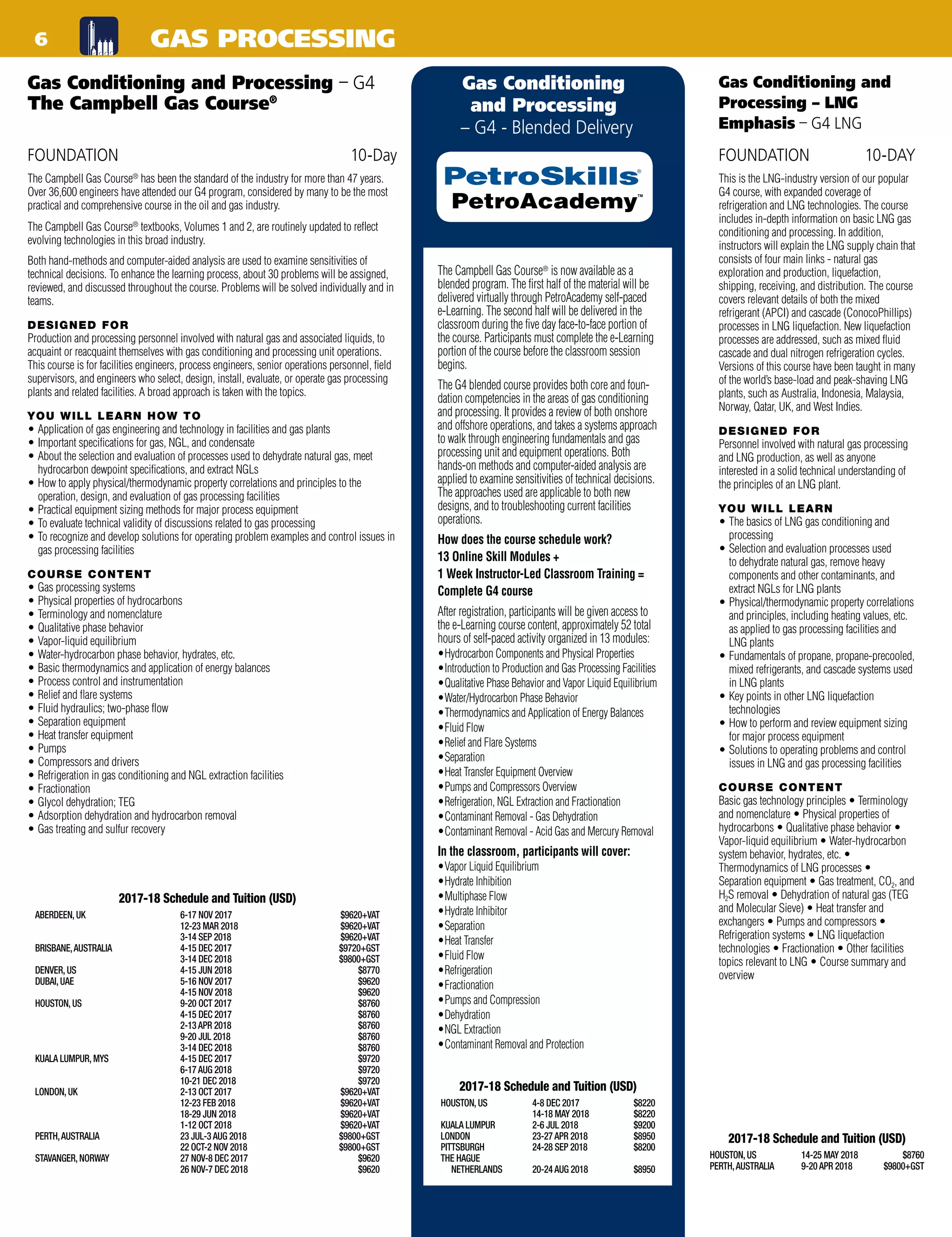 2017-18 PetroSkills Facilities Catalog | PDF