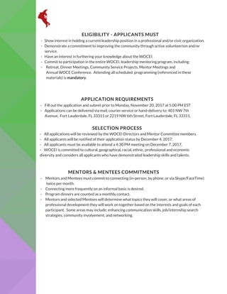 Women of Color Empowerment Institute Inc.'s (WOCEI) Professional Mentorship Leadership Program | PDF