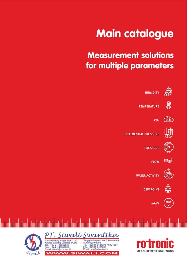 Rotronic Catalog 2018 | PDF