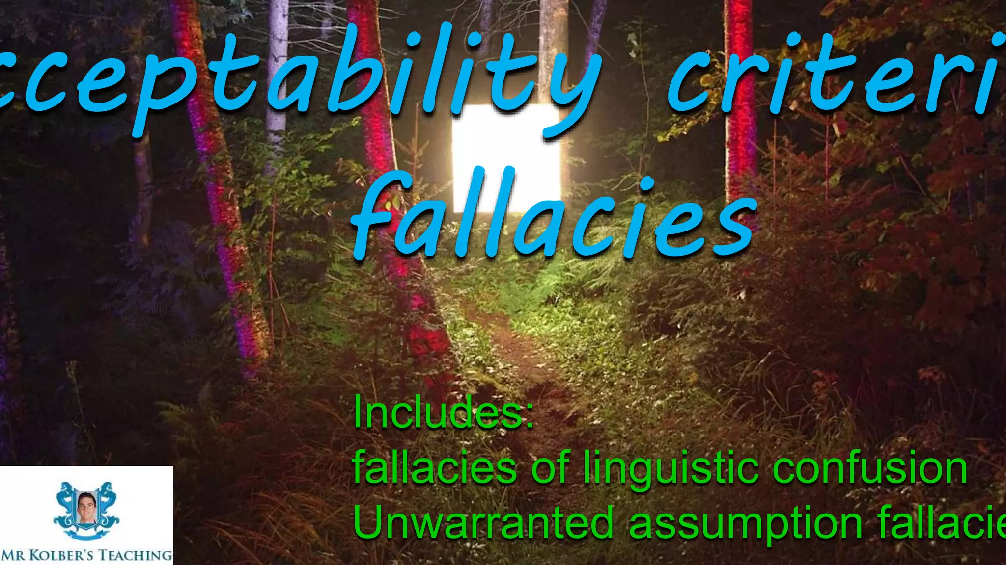 Fallacies of Acceptability: Fallacies of Linguistic Confusion ...
