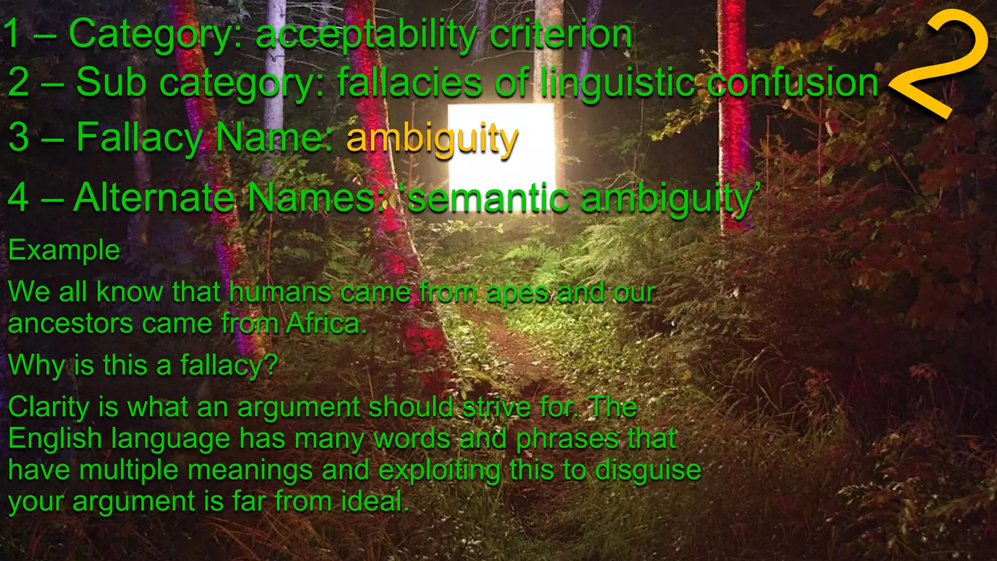 Fallacies of Acceptability: Fallacies of Linguistic Confusion ...