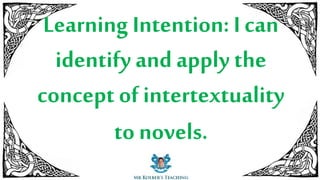 Allusions and Intertextuality in Novels | PPTX