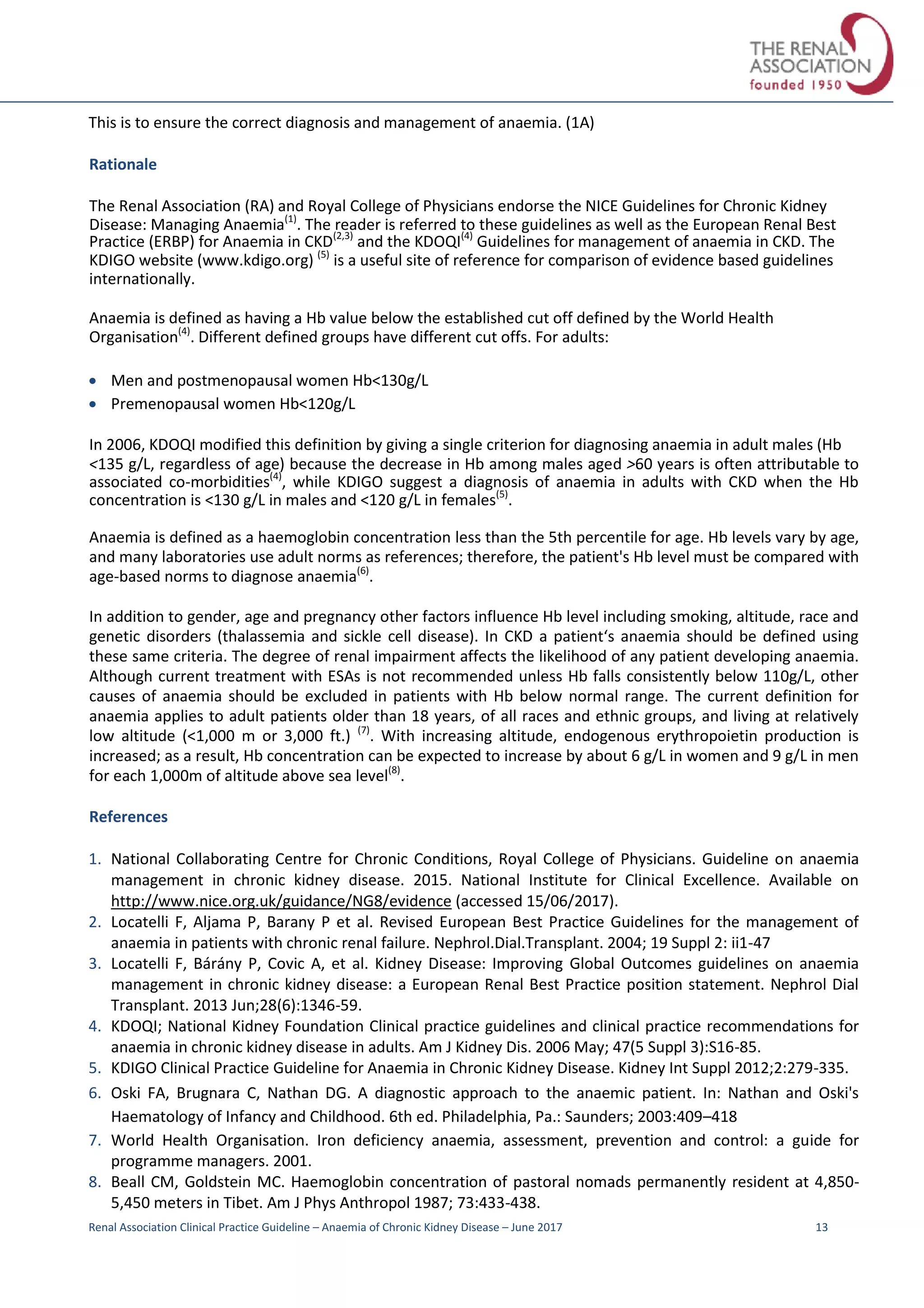 2017 anemia-guidelines | PDF