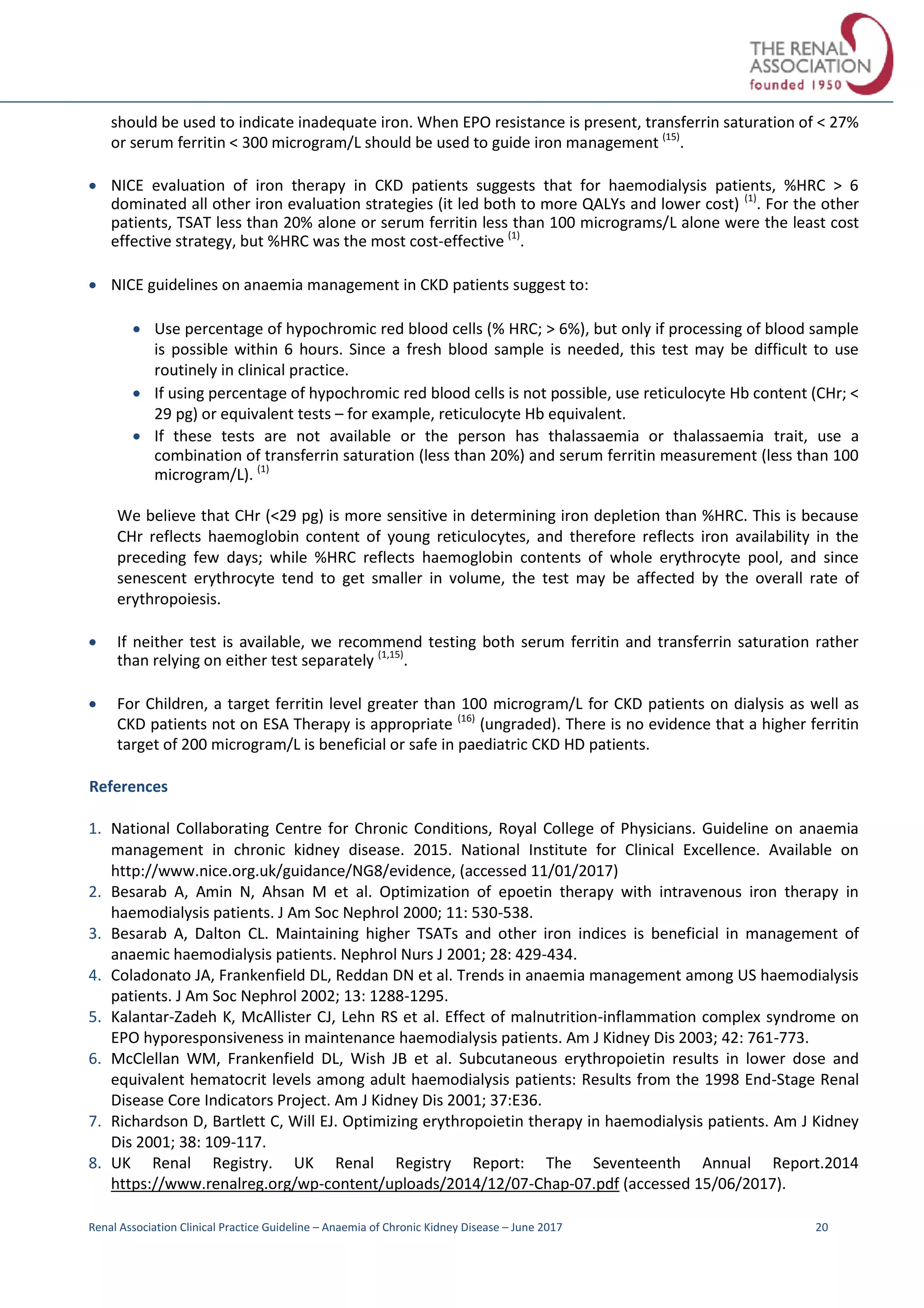 2017 anemia-guidelines | PDF