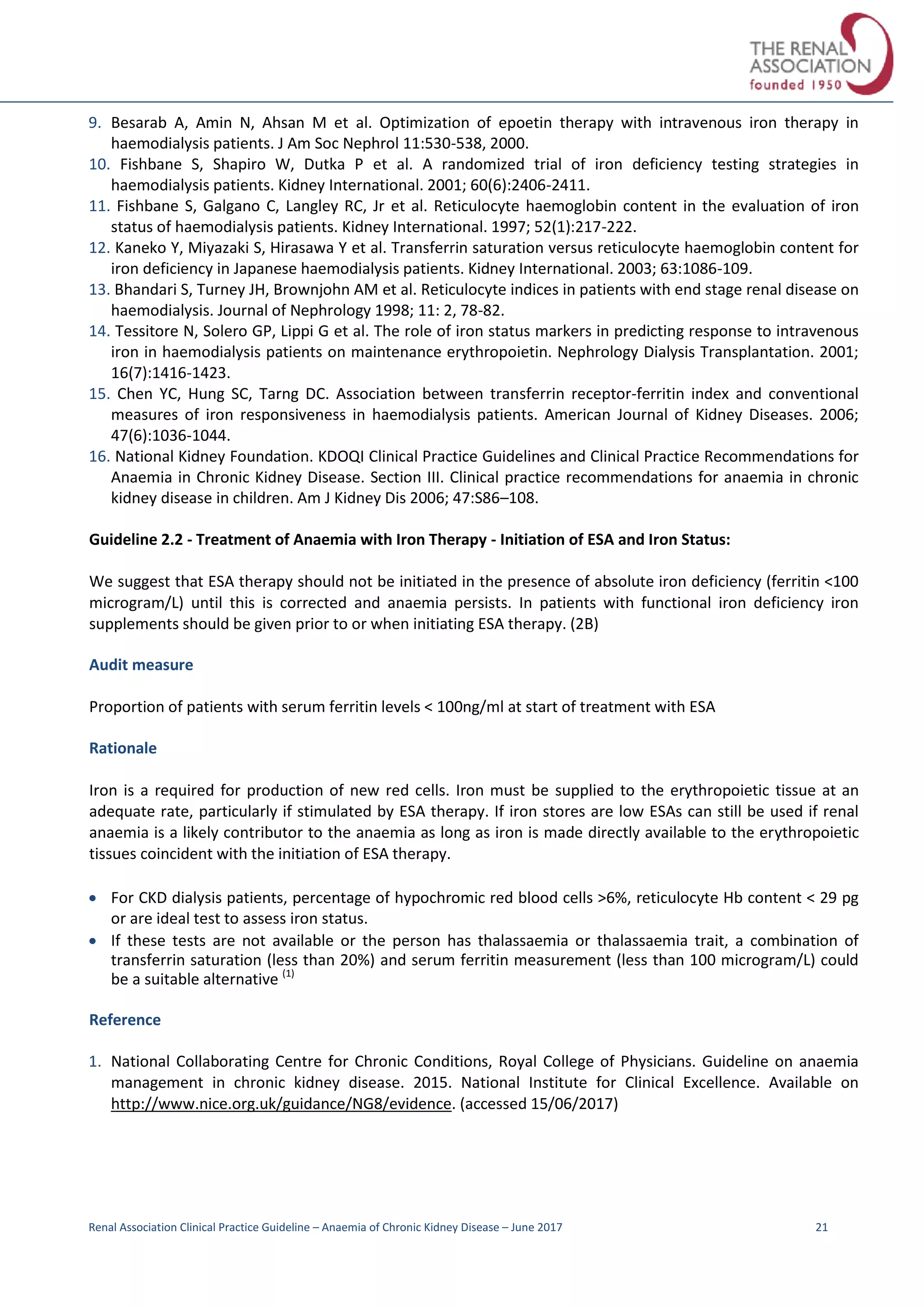 2017 anemia-guidelines | PDF