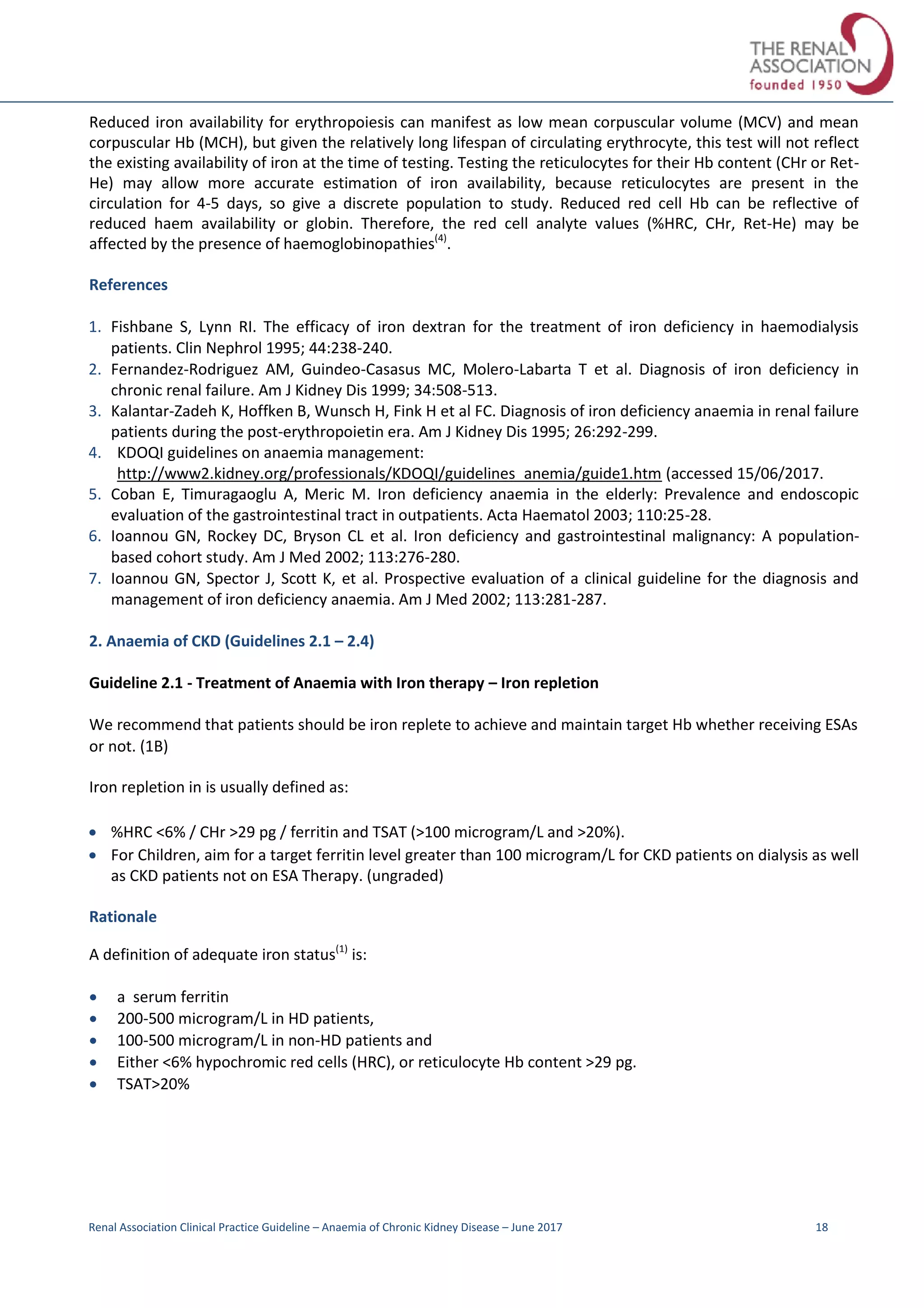 2017 anemia-guidelines | PDF