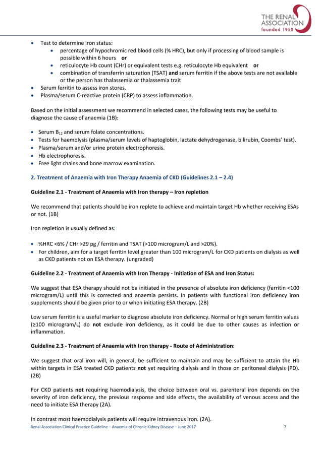 2017 anemia-guidelines | PDF