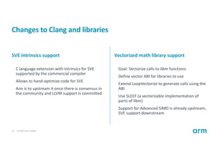 Arm tools and roadmap for SVE compiler support | PPT